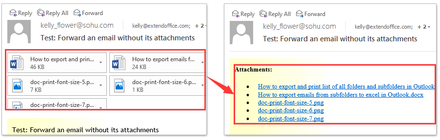 How to forward an email without original attachments in Outlook?