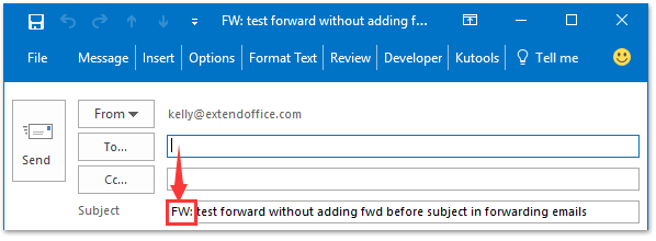 How to forward email without adding fw before subject in Outlook?