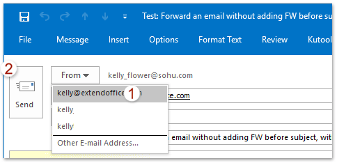How to forward email without adding fw before subject in Outlook?