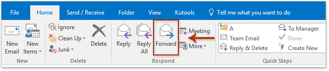 How to forward and keep copy of draft email in Outlook?