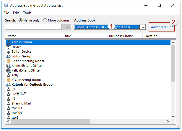 How To Search Global Address List By Last Name In Outlook 