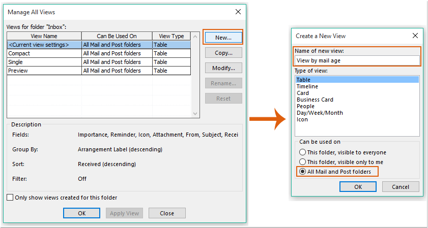 How to auto highlight emails based on age in Outlook?