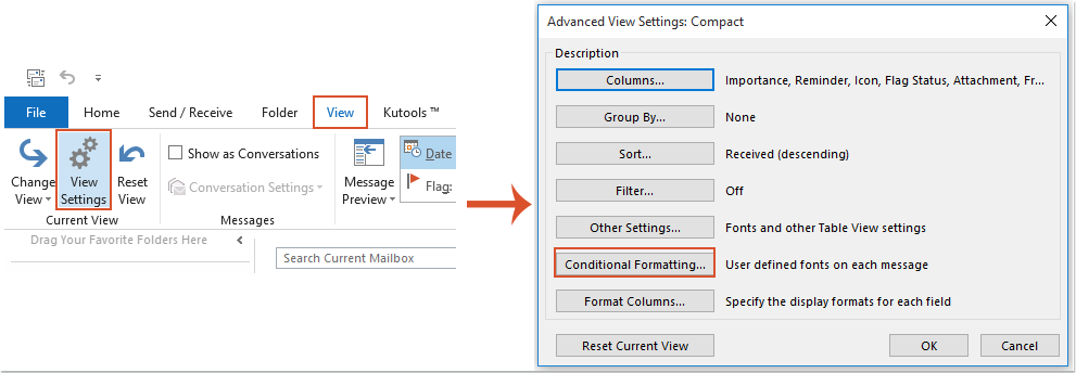 How to highlight the emails based on the folder in search results in ...