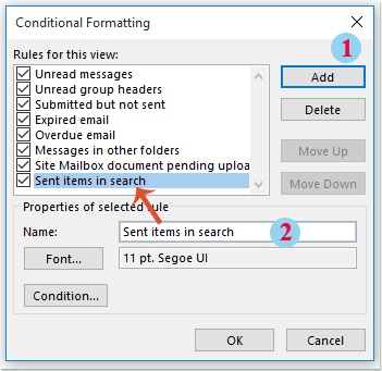 How to highlight the emails based on the folder in search results in ...