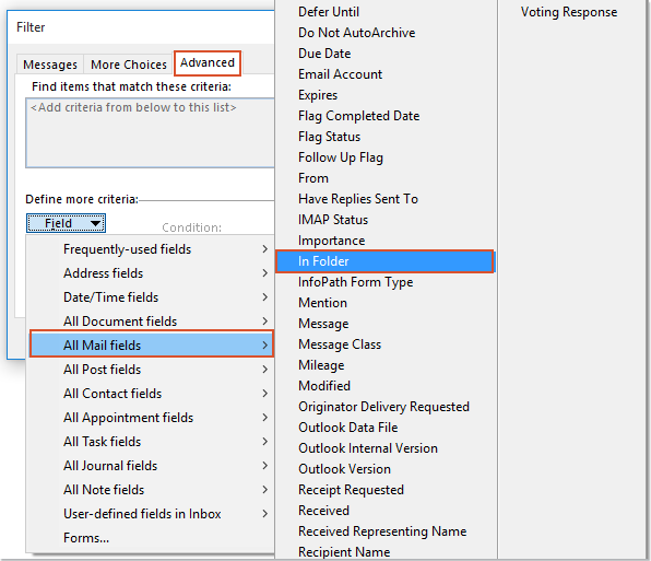 How to highlight the emails based on the folder in search results in ...