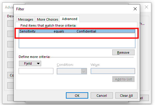 How to highlight confidential emails with a receipt request in Outlook?