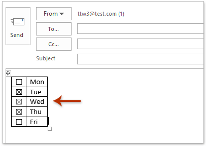 How to add checkbox controls or checkbox marks into email messages in ...