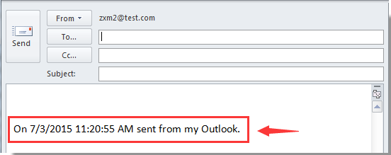 How to insert timestamp or current date and time in Outlook?