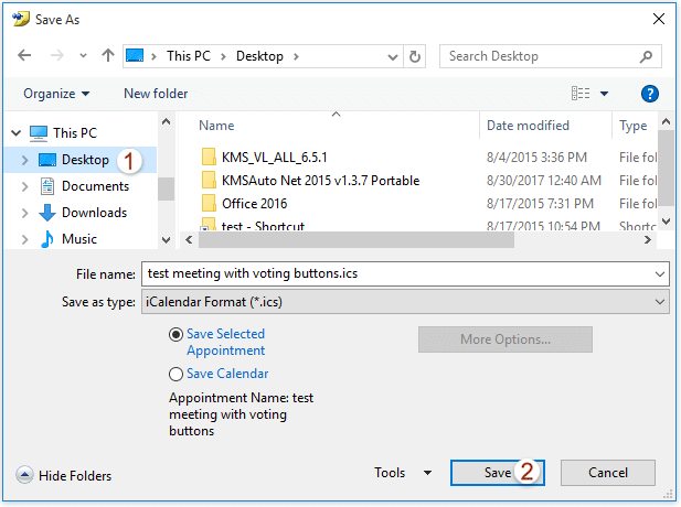 How to create a meeting with voting buttons in Outlook?