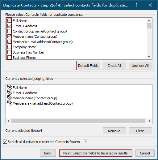 How to merge duplicate contacts in Outlook?