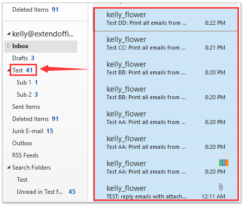 How to move emails from sender to a certain folder in Outlook?