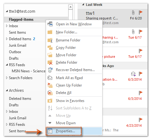 How to do not archive flagged items in Outlook?