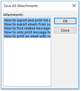 How to open all attachments in bulk in Outlook?