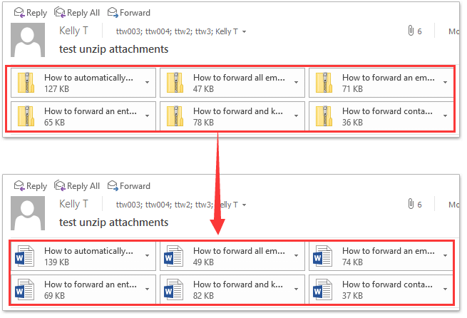 How to open zip attachments in Outlook?