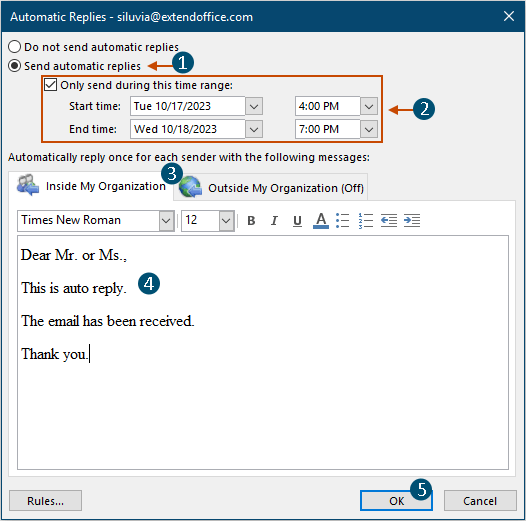 Set up out of office auto replies in Outlook (full guide)
