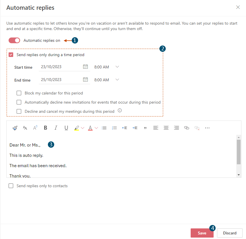 Set up out of office auto replies in Outlook (full guide)