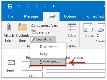 How to add disclaimer signature/text/footer in emails in Outlook?