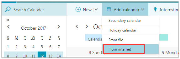 How to subscribe to Facebook calendar in Outlook.com?