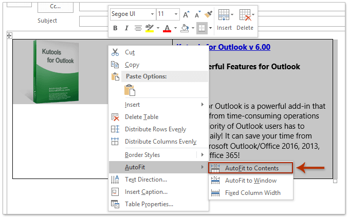 How to align or float images in Outlook signatures?