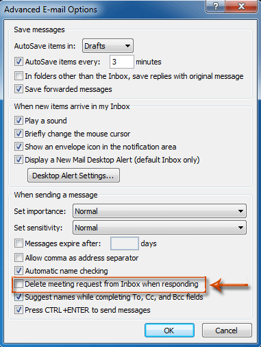 How To Prevent Outlook From Deleting Meeting Request When Responding