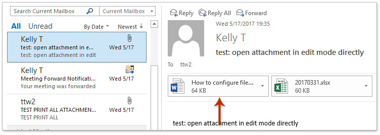 How to print all attachments in one/multiple emails in Outlook?