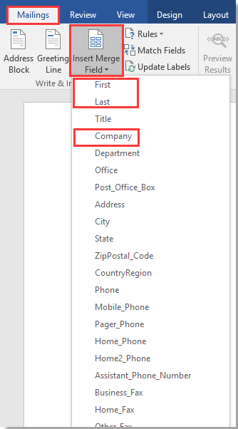 How to print Outlook contacts as mailing labels?