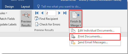 How to print Outlook contacts as mailing labels?