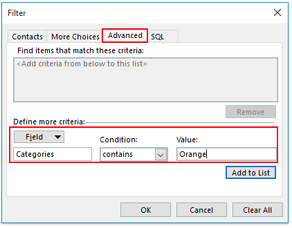 How to print contacts by category in Outlook?