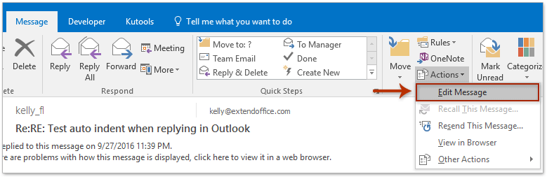 How to print an email with small/big font size in Outlook?