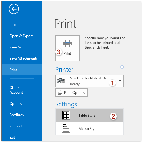 How to print list of emails or email subjects in Outlook?