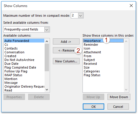 How to print list of emails or email subjects in Outlook?