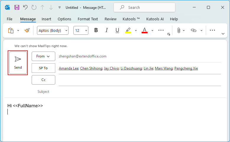 How to send email to multiple recipients without them knowing in Outlook?