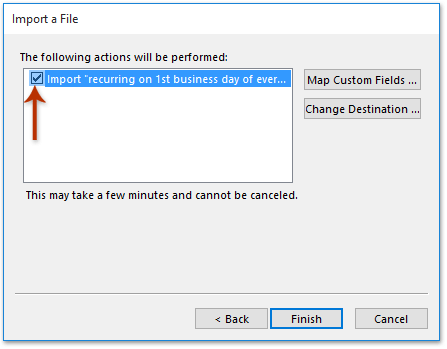How to schedule recurring appointment on first business day of every month in Outlook?