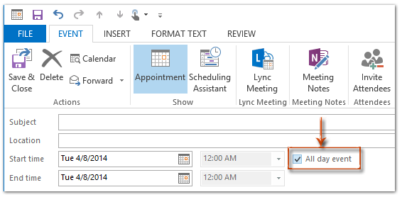 How to change default reminder time of all-day events in Outlook?