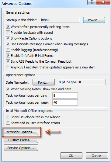 How to change reminder notification sound in Outlook?
