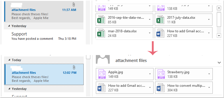 How to remove specific type of attachments from emails in Outlook?