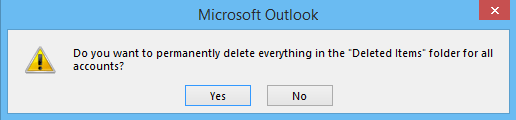How To Automatically Empty Delete Items On Closeexit In Outlook