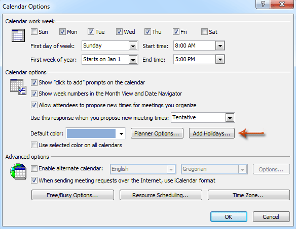 How to remove duplicate public holiday entries in Outlook?