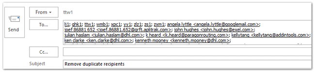 How To Remove Duplicate Recipients From Toccbcc Field In Outlook