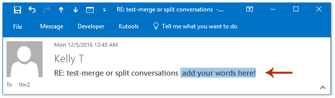 How to remove an email from conversation group in Outlook?