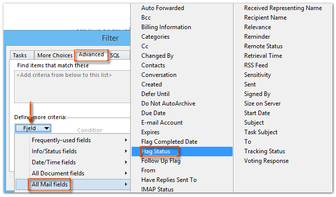 How to remove flagged emails from task list in Outlook?
