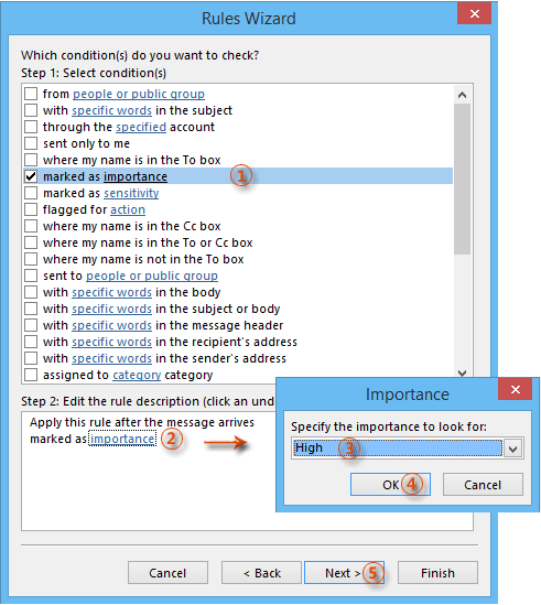 How to remove all importance flags of incoming messages in Outlook?