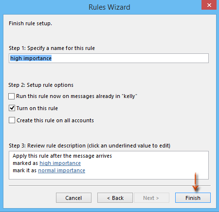 How to remove all importance flags of incoming messages in Outlook?