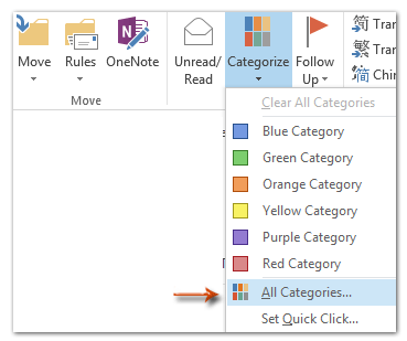 How to rename color categories in Outlook?