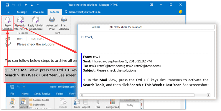 How to reply with quoting original message in Outlook?