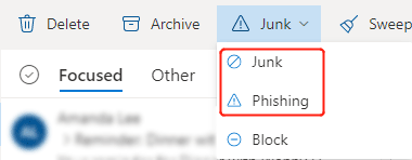 How to report junk and phishing emails in Outlook?