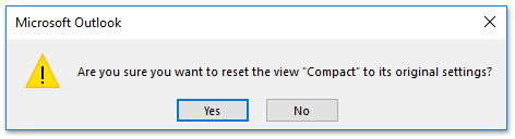 How to restore/reset folder view settings in Outlook?
