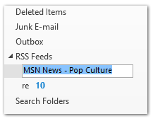 How to rename RSS Feeds and their folders in Outlook?