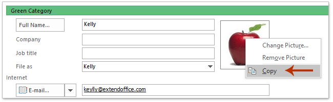 How to save contact photos in Outlook?