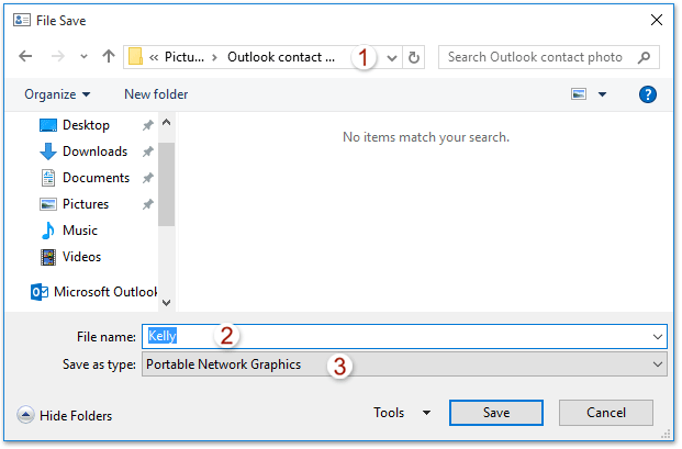 How to save contact photos in Outlook?